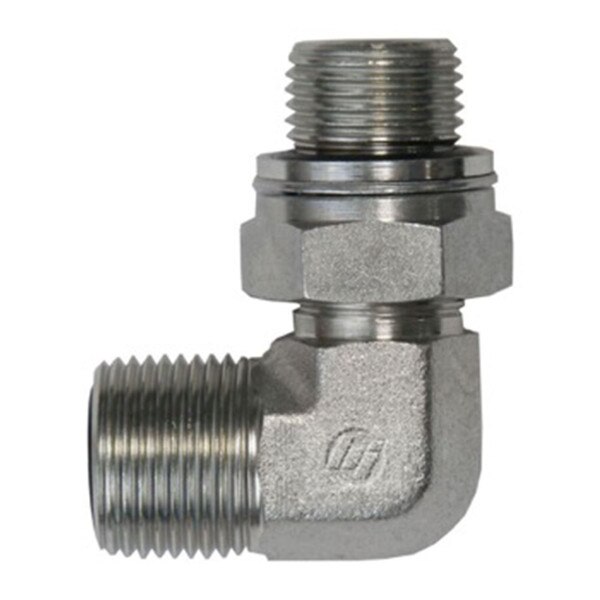 OR-8070 ORFS Male x Metric Male ADJ Compact 90º Elbow Hydraulic Fitting ...